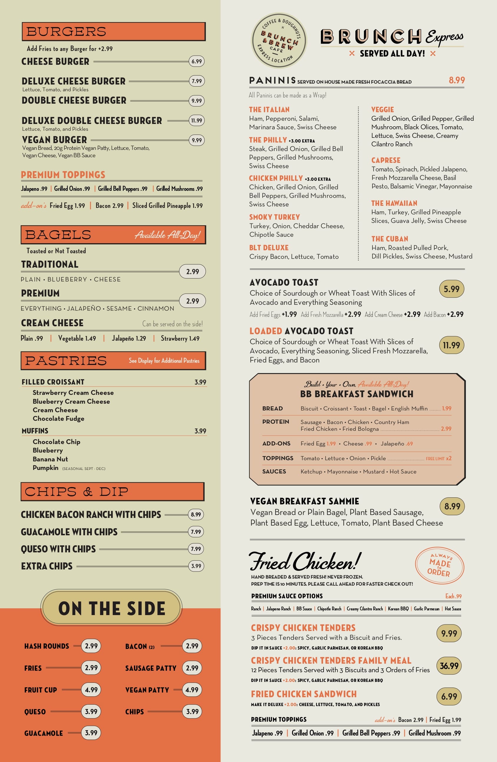 Brunch & Brew Menu | Breakfast, Brunch, Lunch, & Coffee All Day