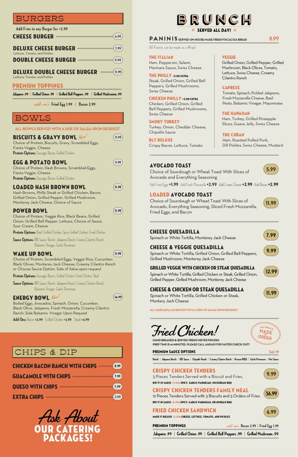 Brunch & Brew Menu | Breakfast, Brunch, Lunch, & Coffee All Day